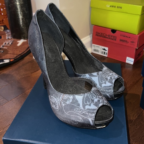 Ed Hardy | Shoes | Ed Hardy Womans Pumps Fabric Upper | Poshmark